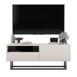 TV-SCHRANK Enjoy Kaschmir matt mit Metallrahmen Schublade 120 cm