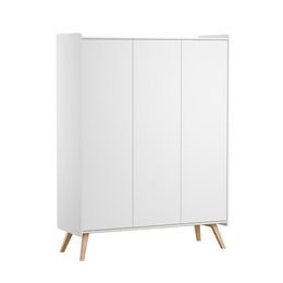 SCHRANK 3 T&uuml;ren Vintage Wei&szlig;