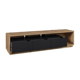 TV-M&Ouml;BEL Asten Schwarz und Holz