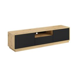 TV-M&Ouml;BEL Raven Mattschwarz und Holz
