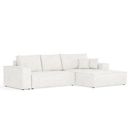 ECKSOFA TAURI mit Schlaffunktion Creme im Neve Stoff