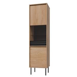 VITRINE Astra Holz und Schwarz