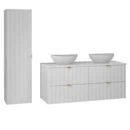 BADM&Ouml;BEL 120.6cm Lexa 2er-Set Wei&szlig;