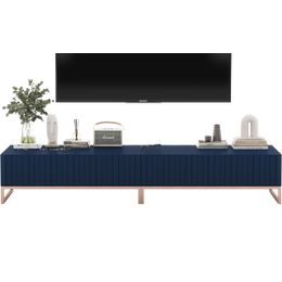 TV-LOWBOARD 2-er Set Elpis Marineblau Matt Glamour 110 cm