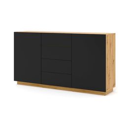 SIDEBOARD Aurus Holz und Schwarz