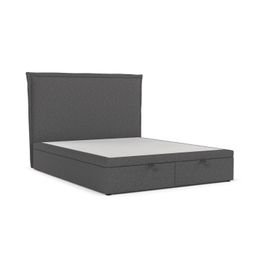 POLSTERBETT Eliot mit Stauraum 140/200 cm Anthrazit im Megan Stoff
