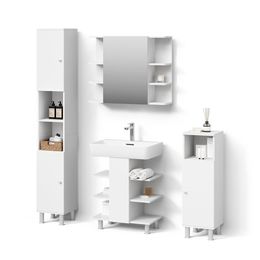 BADM&Ouml;BEL-SET Fucino Wei&szlig; 4 Teile