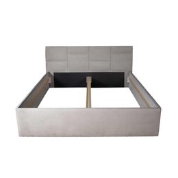 Halmon Schlafkomfort Betten POLSTERBETT Damas Hellgrau 120 x 200 x 32 cm Mit hochwertiger Matratze H3 (bis 120 kg) und Lattenrost