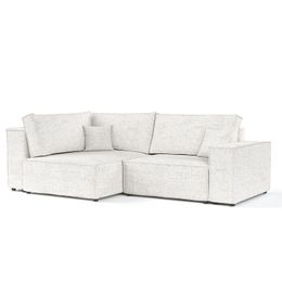ECKSOFA AVION mit Schlaffunktion Creme im Neve Stoff