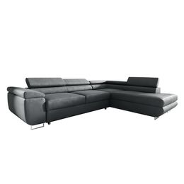 ECKSOFA Lyam 4 Sitzpl&auml;tze Dunkelgrau