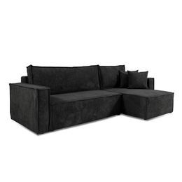 ECKSOFA Ezekiel 3 Sitzpl&auml;tze Schwarz