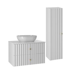 BADM&Ouml;BEL 80.6cm Izae 2er-Set Wei&szlig;