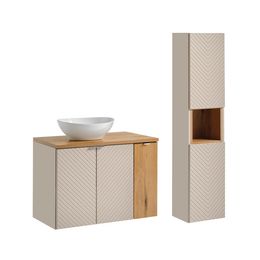 BADM&Ouml;BEL 80cm Manoa 2er-Set Kaschmir - Holz
