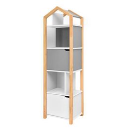 B&Uuml;CHERREGAL Grau und wei&szlig;