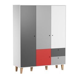 SCHRANK 3 T&uuml;ren rot