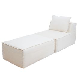MCW CHAISELONGUE Cremewei&szlig;