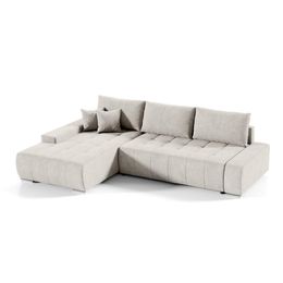 ECKSOFA Jonas 4 Sitzpl&auml;tze Cremewei&szlig;