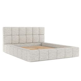 POLSTERBETT Paros mit Stauraum 160/200 cm Hellgrau im Modesto Stoff