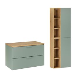 WASCHTISCHUNTERSCHRANK 80.6cm Oria 2er-Set Gr&uuml;n