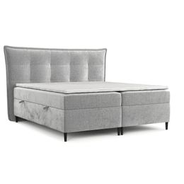 BOXBETT Las Palmas 180/200 cm Hellgrau im Lotta Stoff
