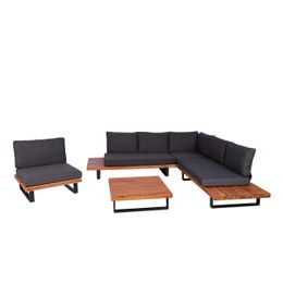 MCW GARTEN-GARNITUR Schwarz, Dunkelbraun, Grau