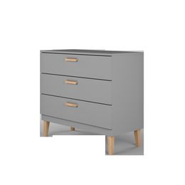 KOMMODE KUBI Grau Grau 100/90/47