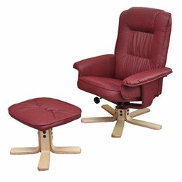 MCW RELAXSESSEL MIT HOCKER Bordeaux
