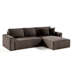 ECKSOFA Isaac 4 Sitzpl&auml;tze Braun