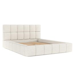 POLSTERBETT Paros mit Stauraum 160/200 cm Creme im Modesto Stoff