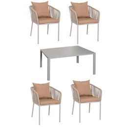 MCW GARTENGARNITUR Grau, Taupe 5-teilig-Set