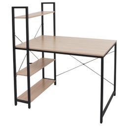 MCW SCHREIBTISCH MIT REGAL eckig Beige