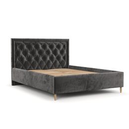 POLSTERBETT Lido 160/200 cm Anthrazit im Lotta Stoff