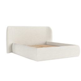 POLSTERBETT Bellano mit Stauraum 200/200 cm Creme im Modesto Stoff