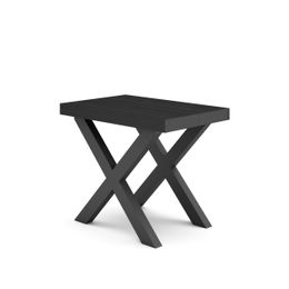 KONSOLENTISCH ausziehbar 58 bis 140cm, f&uuml;r 6 G&auml;ste, schwarz, 90/58/73cm