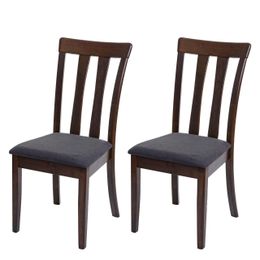 MCW ESSZIMMERSTUHL Anthrazit, Dunkelbraun 2er-Set
