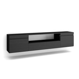 LOWBOARD H&auml;ngend, Schwarz, 200/35/45cm