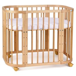 BABYBETT NATUR, 5in1 mit Matratze
