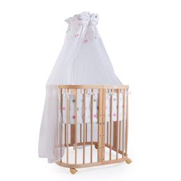 BABYBETT NATUR, 7in1 mit Matratze