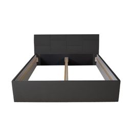Halmon Schlafkomfort Betten POLSTERBETT Damas Anthrazit 120 x 200 x 40 cm Mit hochwertiger Matratze H3 (bis 120 kg) und Lattenrost