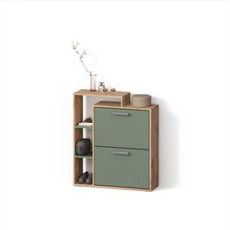 SCHUHKIPPER Ortello Goldkraft Eiche/Gr&uuml;n 80 x 90 cm