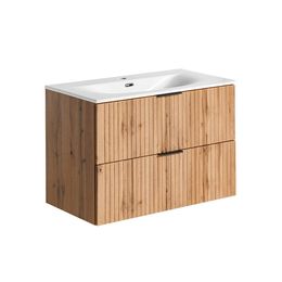 WASCHTISCH 80.2cm Adriel Holz in Eichenoptik