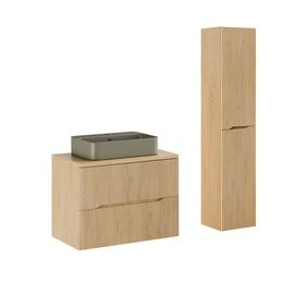 BADM&Ouml;BEL 80.6cm Isaline 2er-Set Helle Eiche