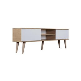 TV-M&Ouml;BEL Toronto Wei&szlig; und Holz