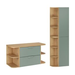 WASCHTISCHUNTERSCHRANK 100.4cm Oria 2er-Set Gr&uuml;n