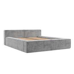 POLSTERBETT Casto mit Stauraum 180/200 cm Hellgrau im Bonita Stoff