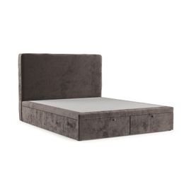 POLSTERBETT Hush mit Stauraum 180/200 cm Braun im Lotta Stoff