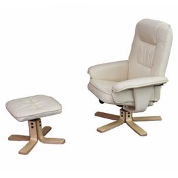 MCW RELAXSESSEL MIT HOCKER Beige