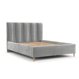 POLSTERBETT Loom 180/200 cm Hellgrau im Lotta Stoff