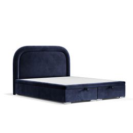 POLSTERBETT Harmony mit Stauraum 120/200 cm Marineblau im Uttario Stoff