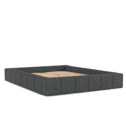 POLSTERBETT Kea mit Stauraum 180/200 cm Anthrazit im Bubble Stoff